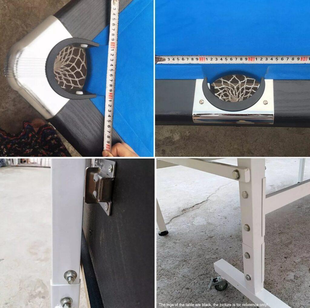 8ft Foldable Pool Table MDF Blue Felt | DMA Online